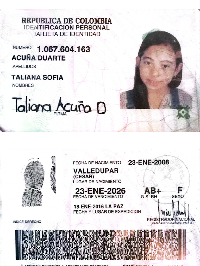 Tarjeta Identidad Taliana | PDF
