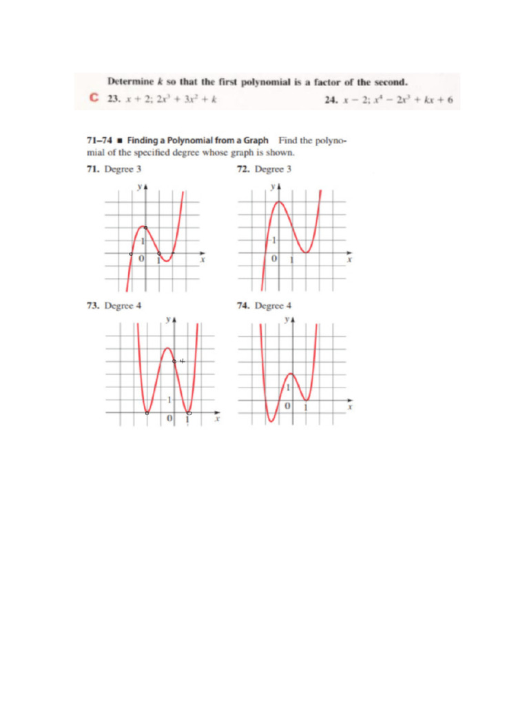 Real Zeroes of Polynomials HW | PDF