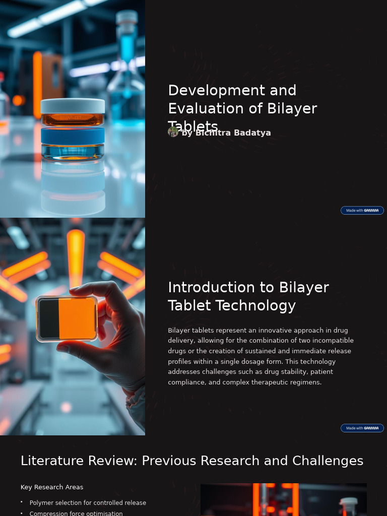 Development and Evaluation of Bilayer Tablets | PDF | Tablet (Pharmacy ...