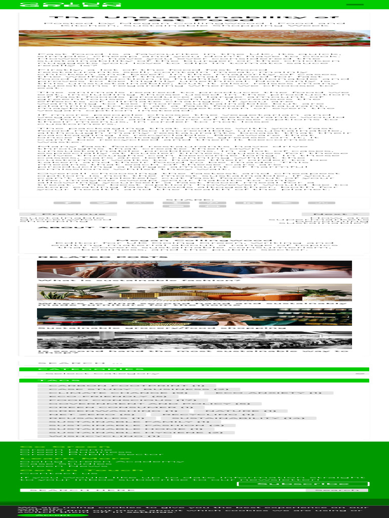 The Unsustainability of Fast Food - Going Green | PDF | Fast Food ...