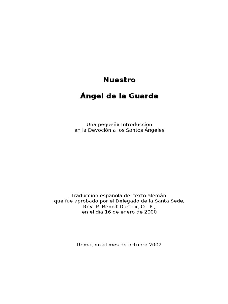 Nuestro Ángel de La Guarda OA | PDF | Pecado | Ángel guardian