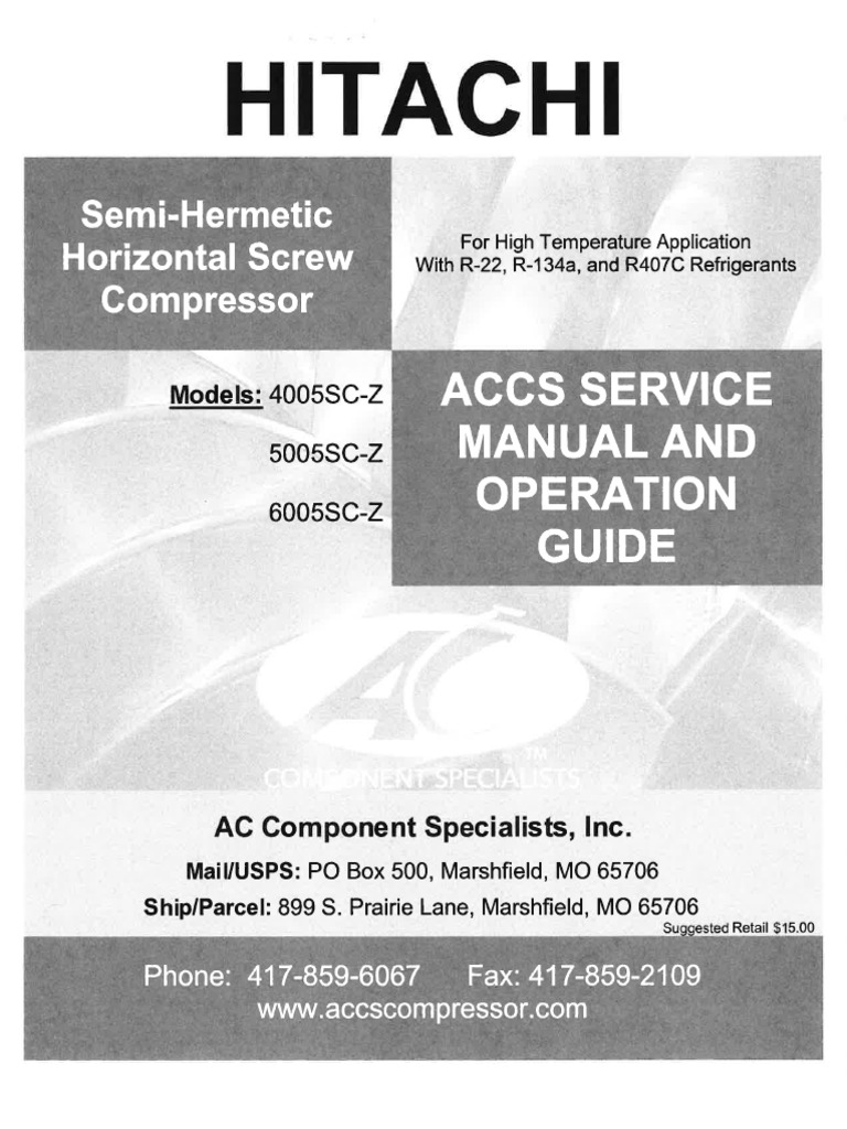 Hitachi 005 Manual | PDF