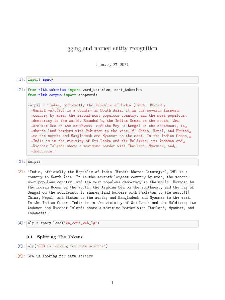 Named Entity Recognition with SpaCy | PDF | Integer (Computer Science ...