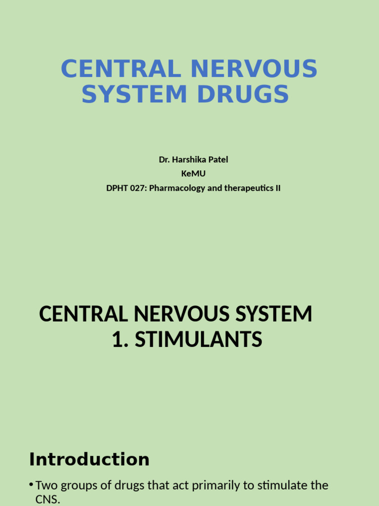CNS Stimulants and Sedatives and Hypnotics | PDF | Benzodiazepine | Stimulant