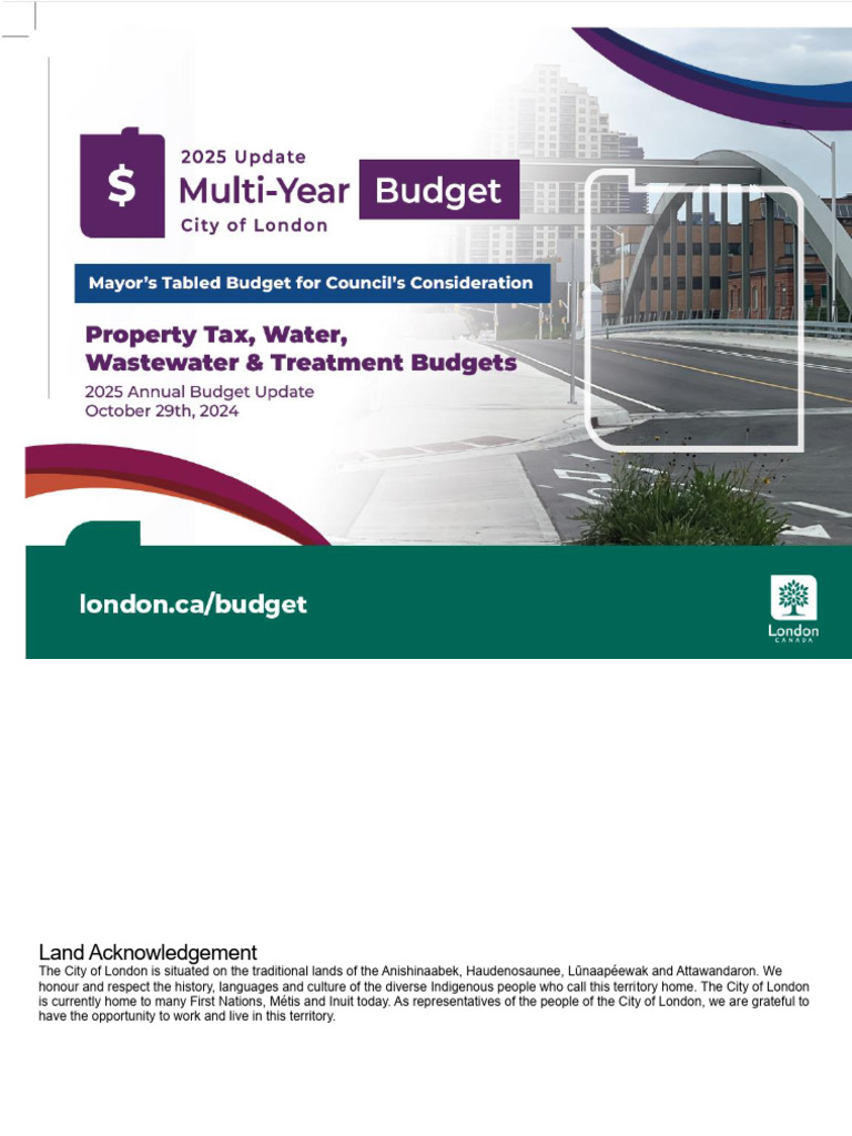 London Annual Budget Update 2024-2027 | PDF | Cost Of Living | Taxes