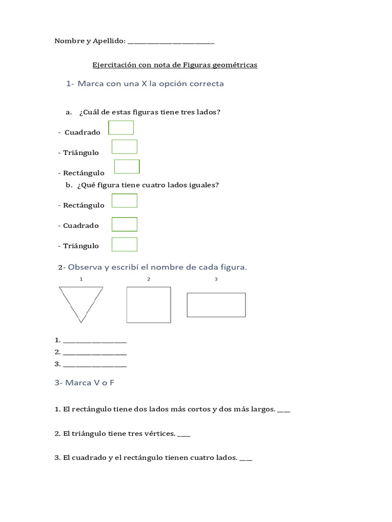 Figuras Geometricas Ejercitacion | PDF