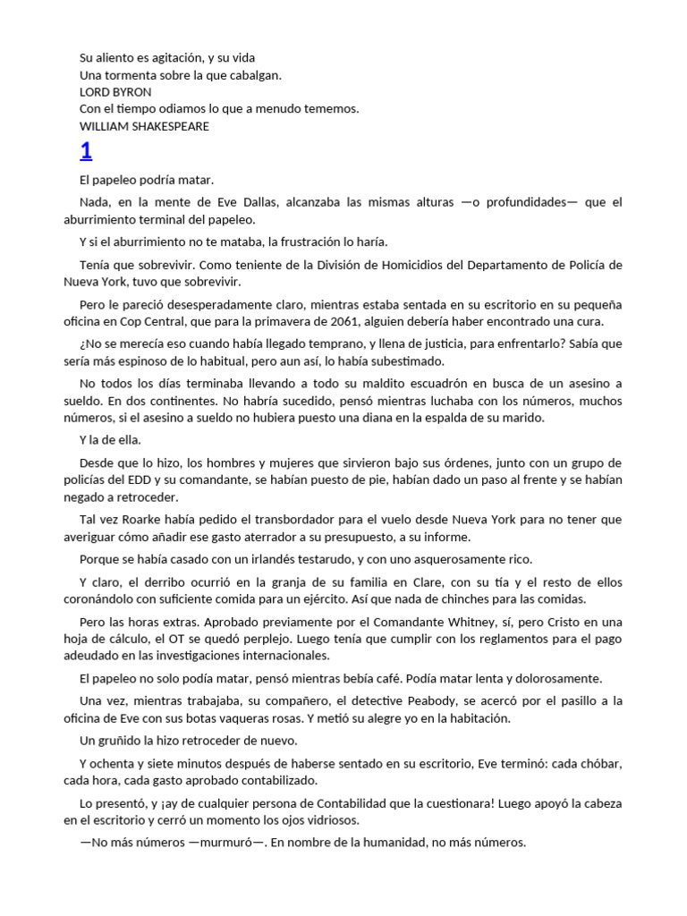 Eve Dallas 63 - 52 - Faithless in Death - ESPAÑOL | PDF | Vino