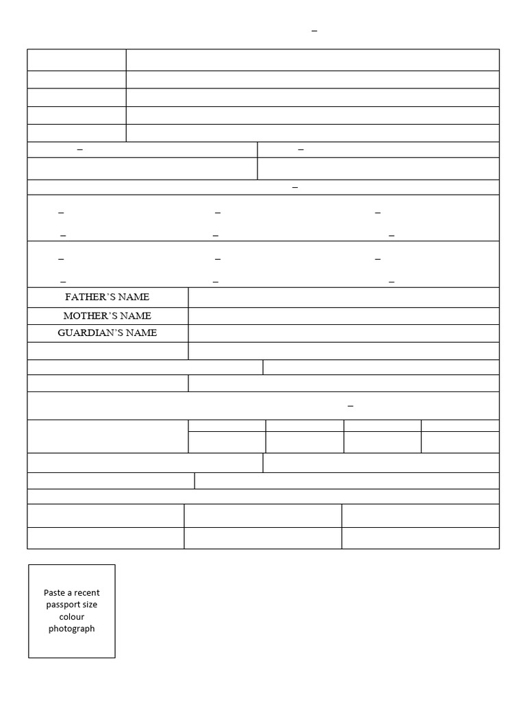 Registration Form - XI (2025) | PDF