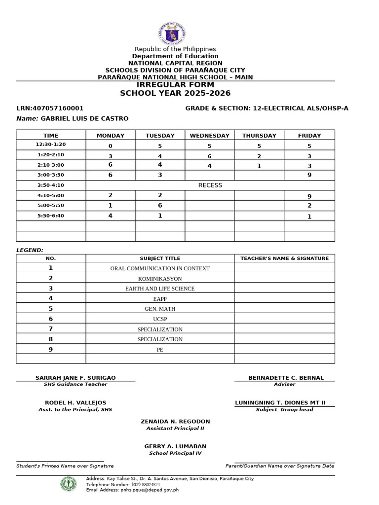 SAMPLE Irregular Form-GARCIA | PDF