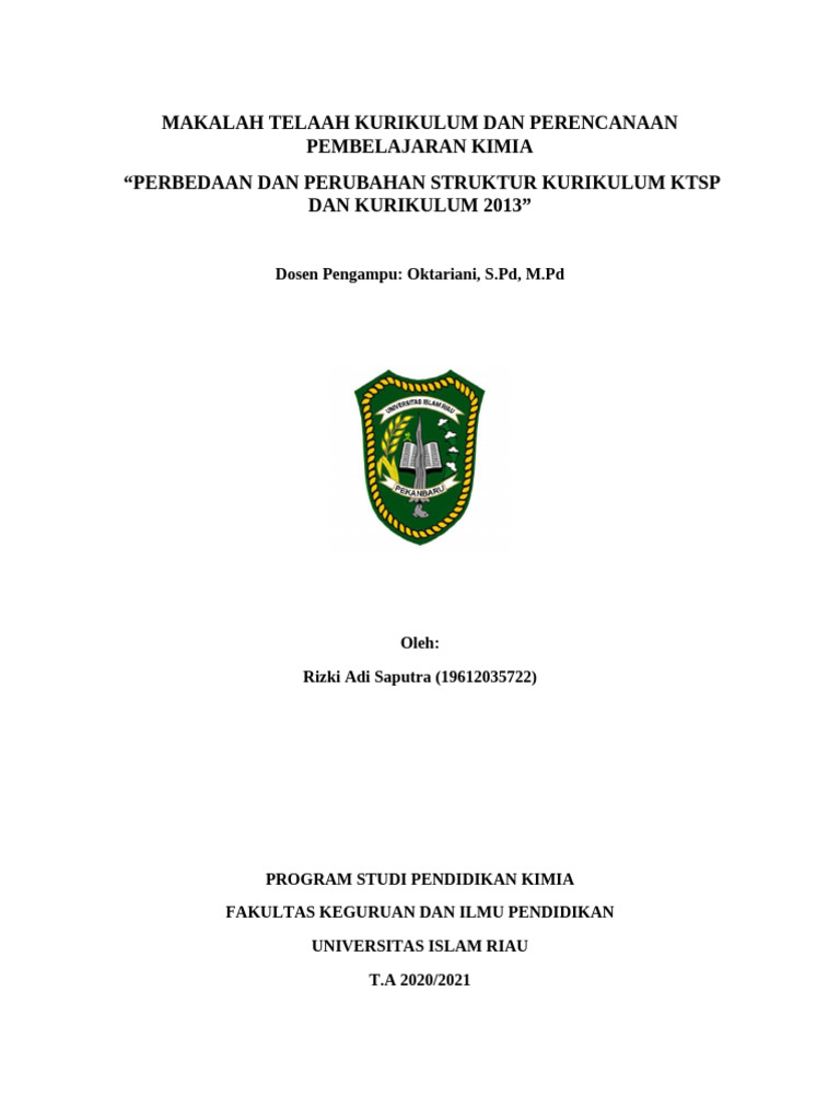 Rizki Adi Saputra (196120357) - Perbedaan Dan Perubahan Struktur ...