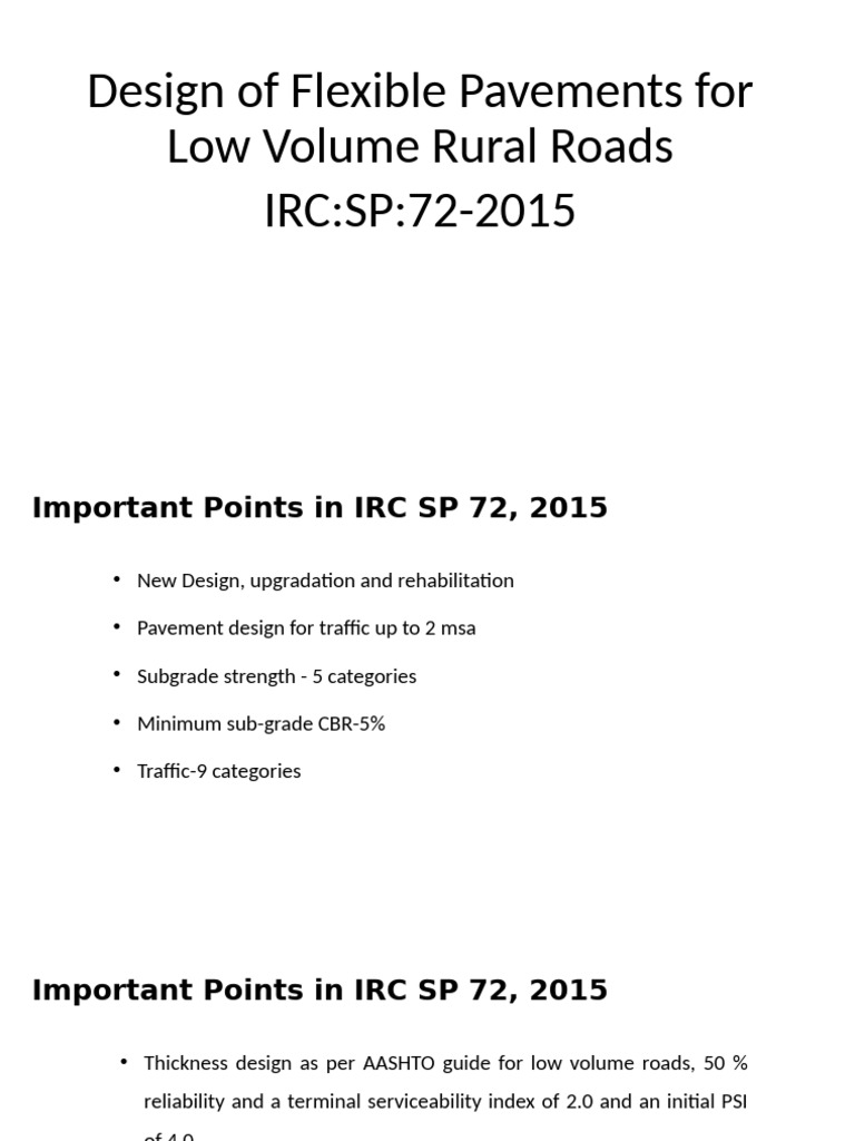 Low Volume Road (Flexible Pavement) | PDF | Road | Road Surface
