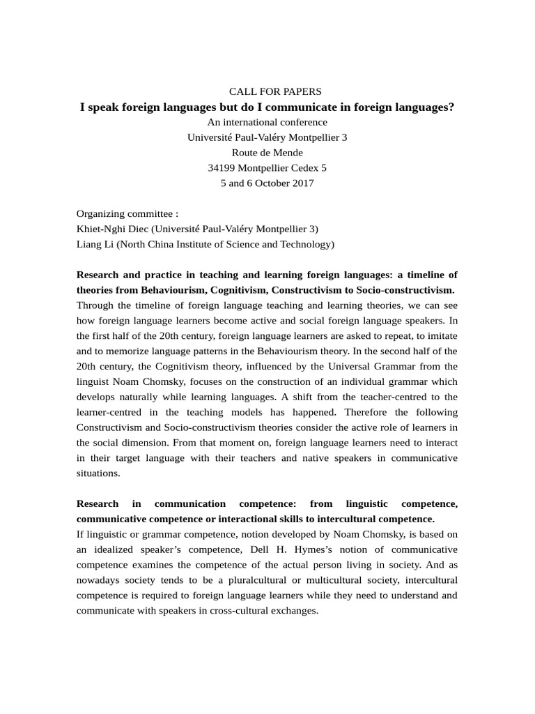Teaching and Learning Foreign Languages (Dossier) | PDF | Foreign ...