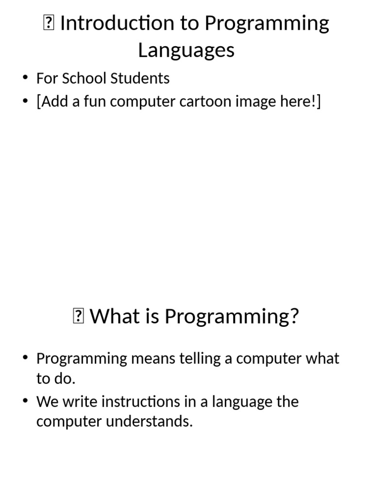 Programming Basics for Students | PDF