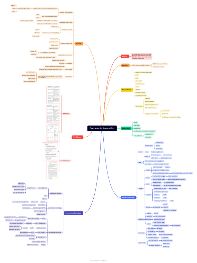 Mindmap Pneumonia Komunitas | PDF