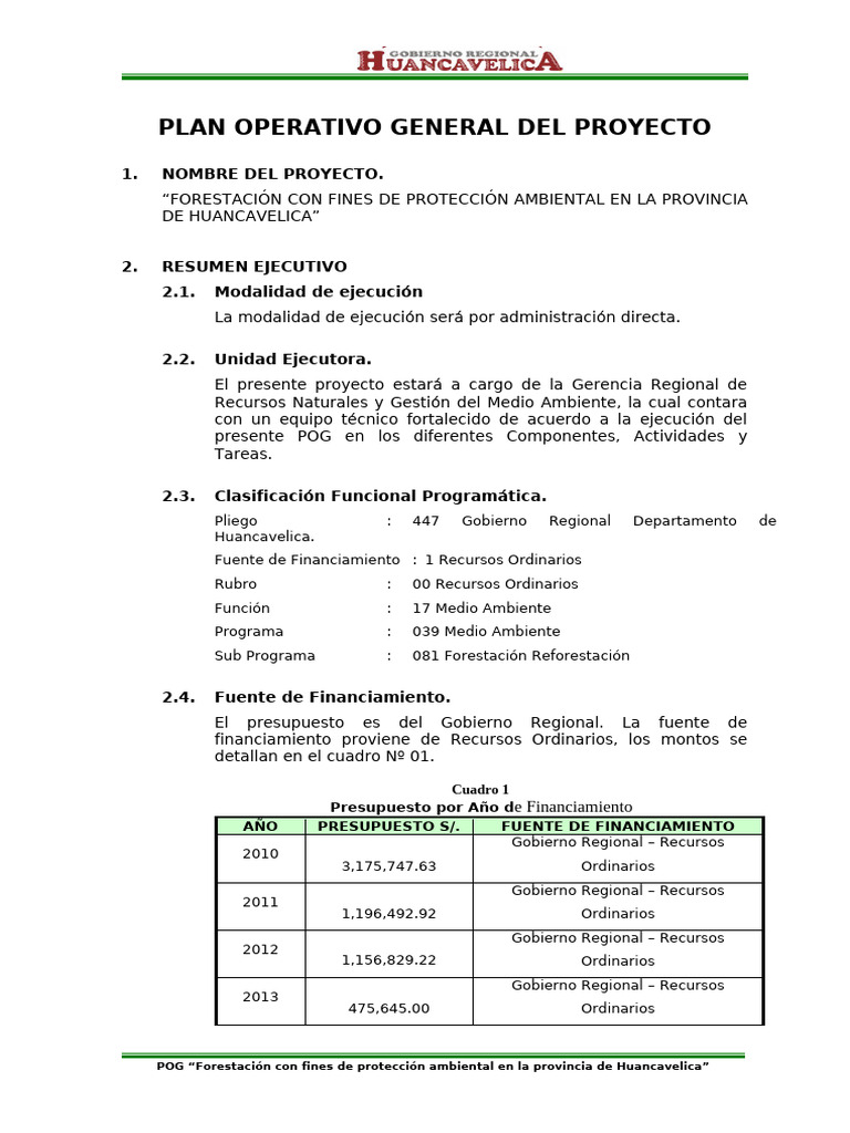 POG Huancavelica | PDF | Los bosques | Entorno natural