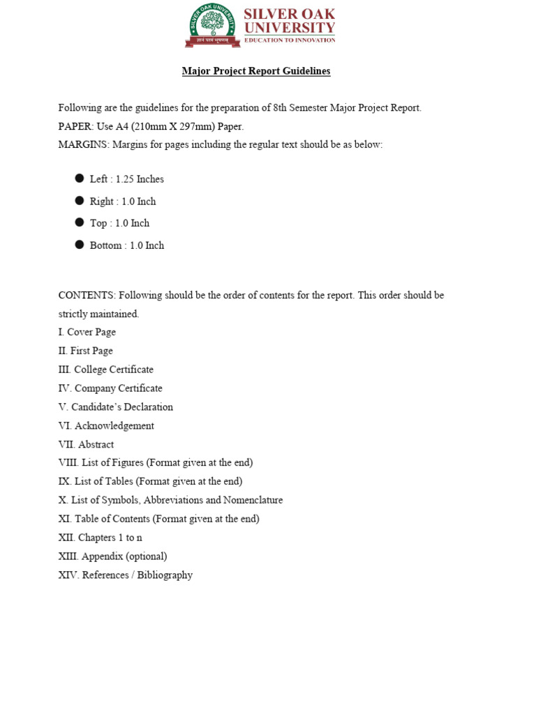 Major - Project Report - Thesis Guidelines | PDF | Times New Roman | System