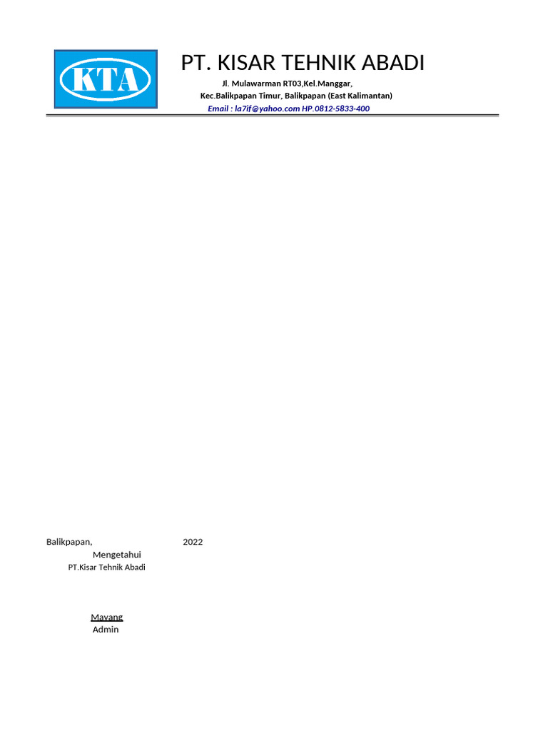 Blangko Absensi Kisarr | PDF