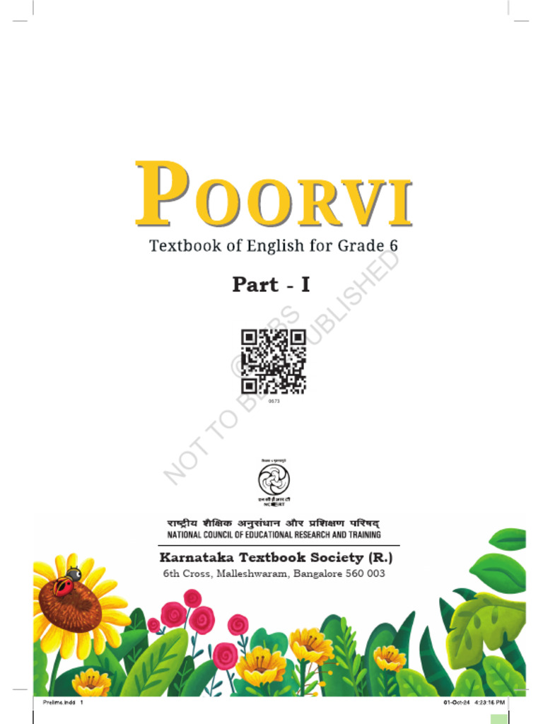 6th Eng Poorvi Part - 1 2025-26 | PDF | Pedagogy | Reading Comprehension