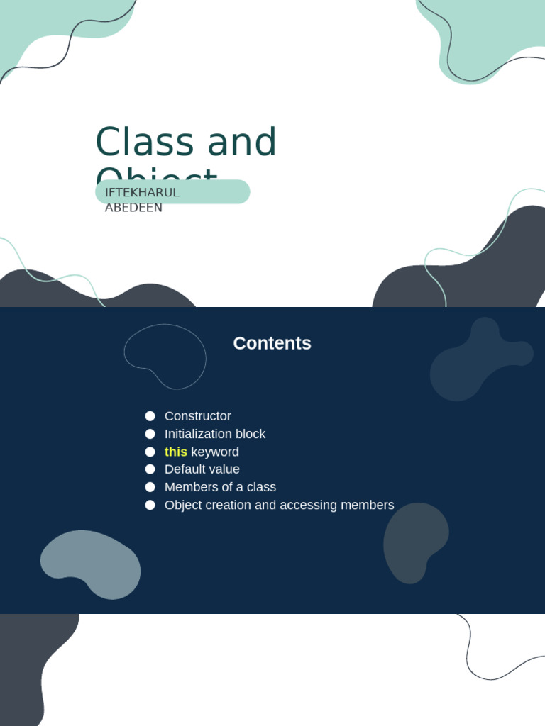 Class and Object | PDF | Constructor (Object Oriented Programming ...