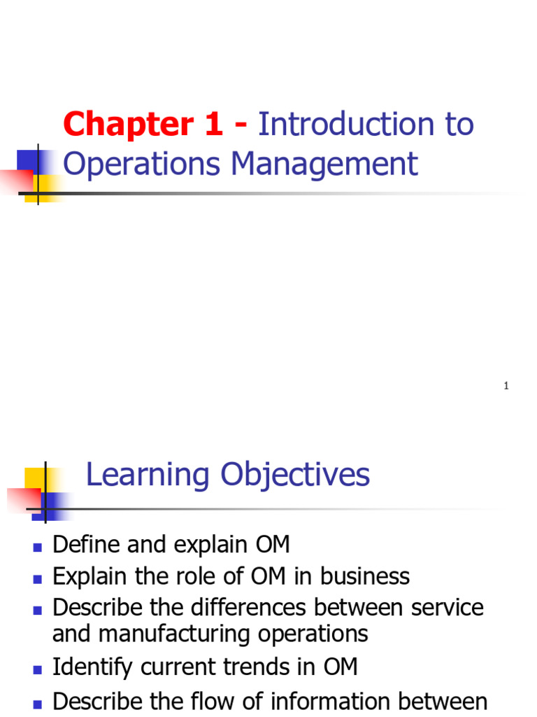Introduction to Operations Management | PDF | Operations Management ...