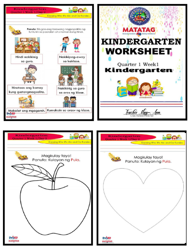 Q1 W1 D2 Worksheets | PDF