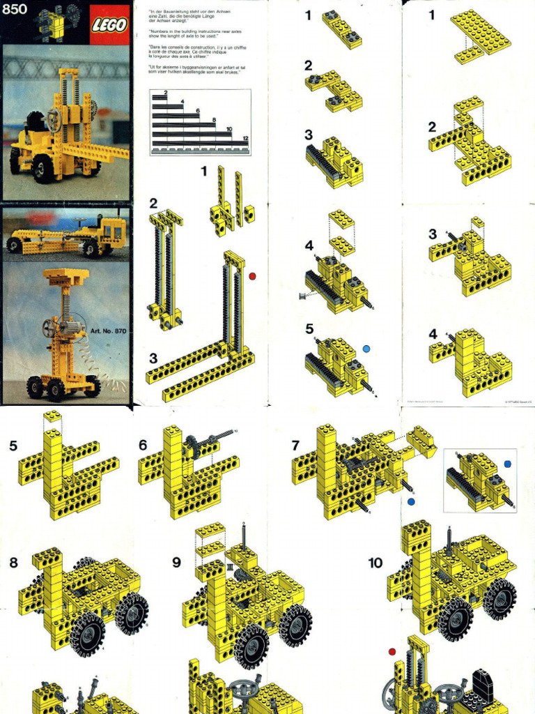 Lego Set 850 Technic Forklift | PDF
