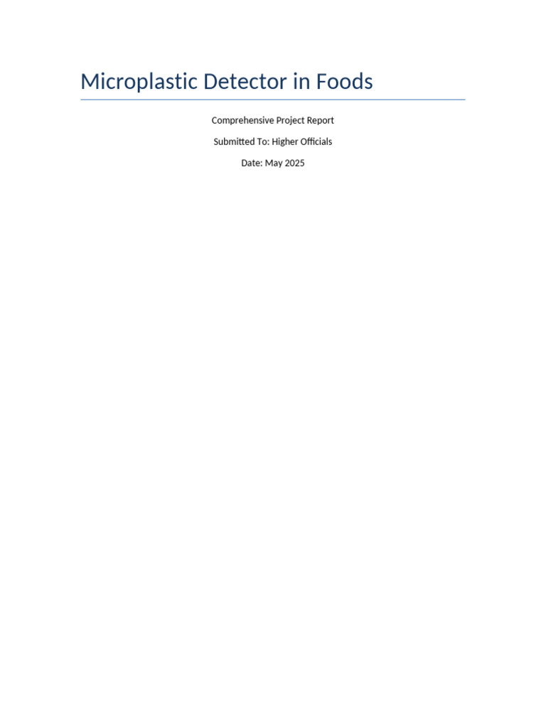 Microplastic Detection Sensor Prototype | PDF | Sensor | Software
