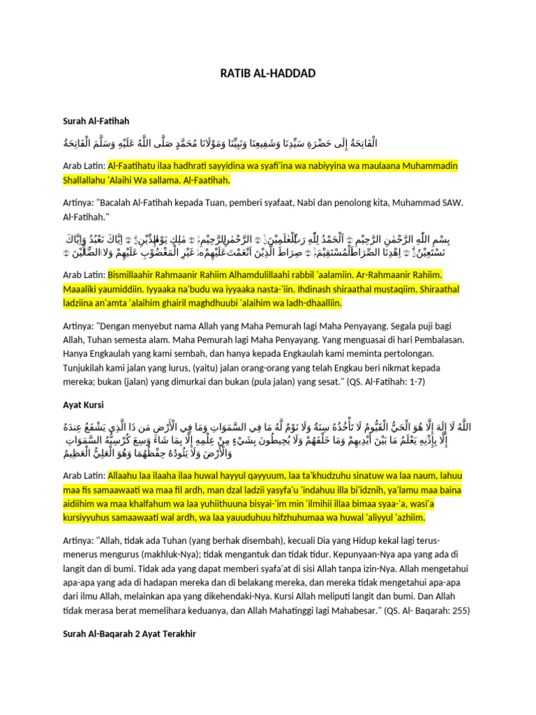 RATIB AL-HADDAD-WPS Office | PDF