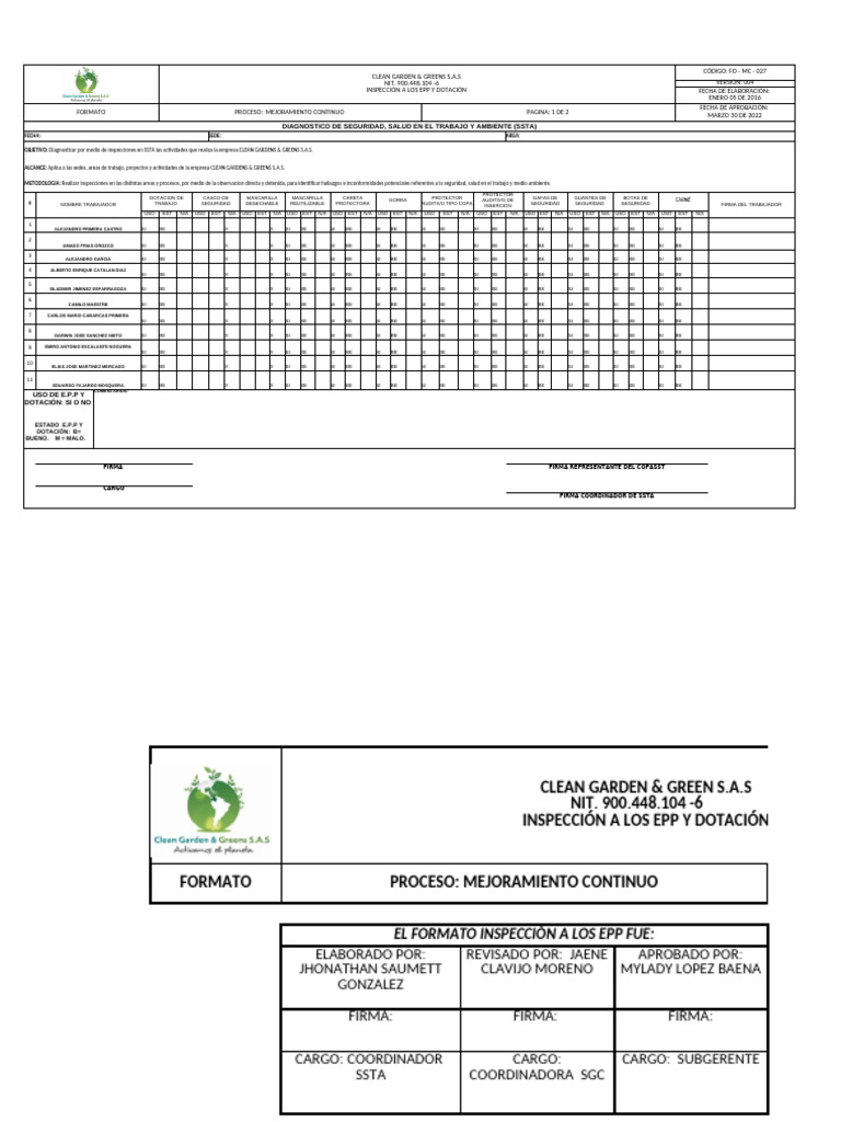 Fo - MC - 027 - Insp Epp Barranquilla | PDF