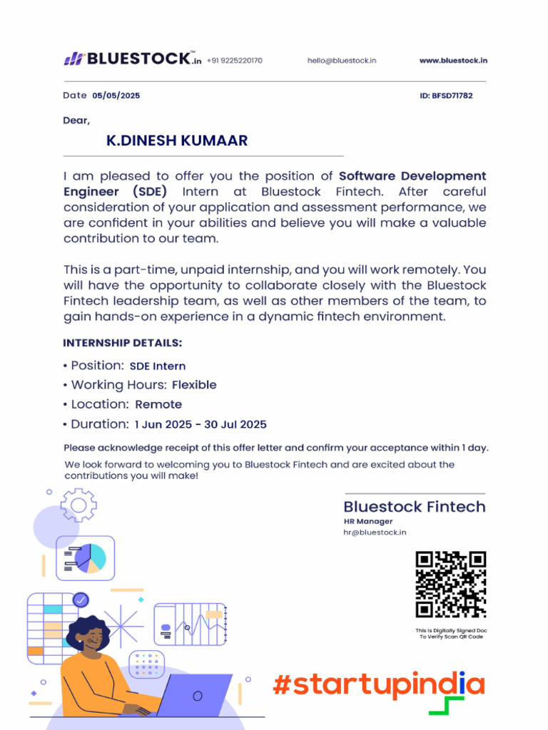 BlueStock Offer Letter | PDF