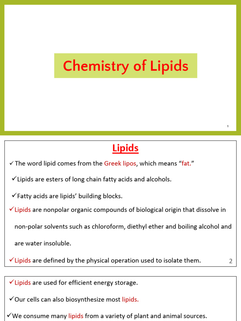 Understanding Lipids: Types and Functions | PDF | Lipid | Triglyceride