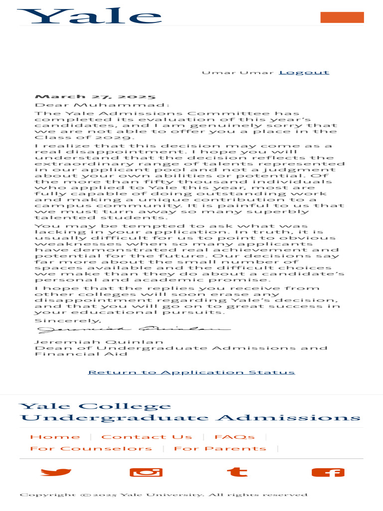 Yale Undergraduate Admissions | PDF