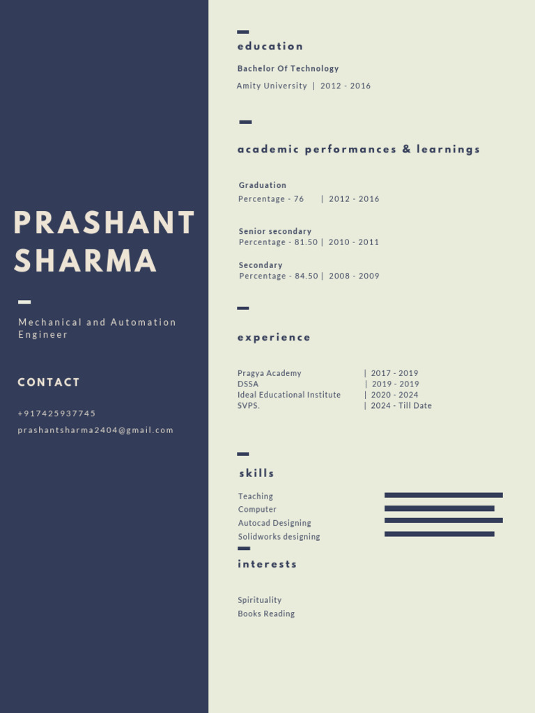 CV Prashant Sharma | PDF