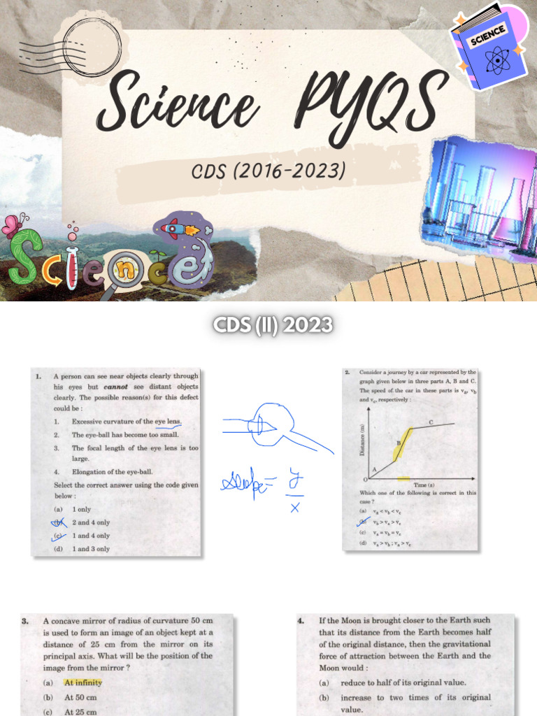 Science PYQs for CDS Exam (2016-2023) | PDF | Seed | Digestion