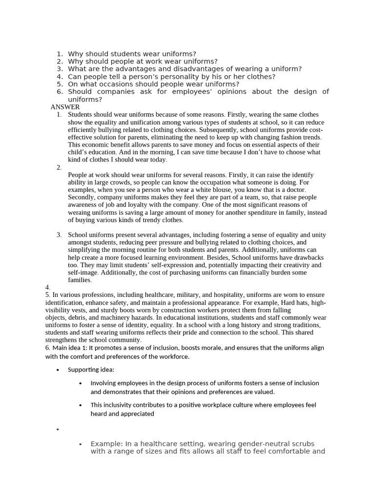 Why Should Students Wear Uniforms | PDF | Clothing | Social Psychology