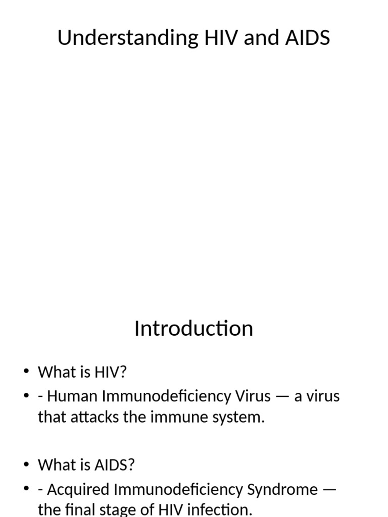 HIV Overview: Facts, Treatment, and Prevention | PDF
