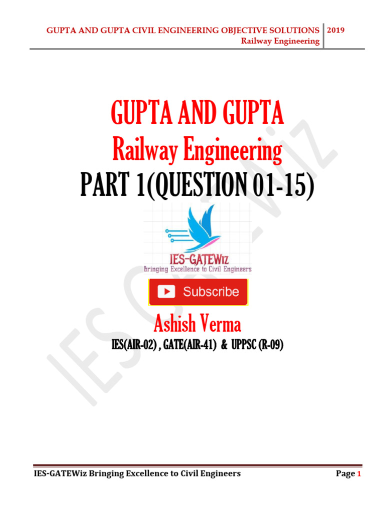WM - Railway Gupta and Gupta Book Solution CJ | PDF | Engineering ...