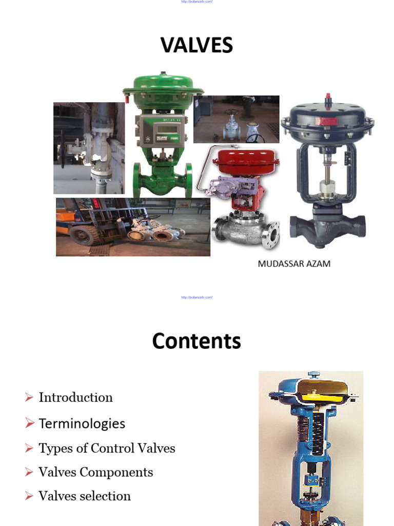Types and Features of Industrial Valves | PDF | Valve | Manufactured Goods