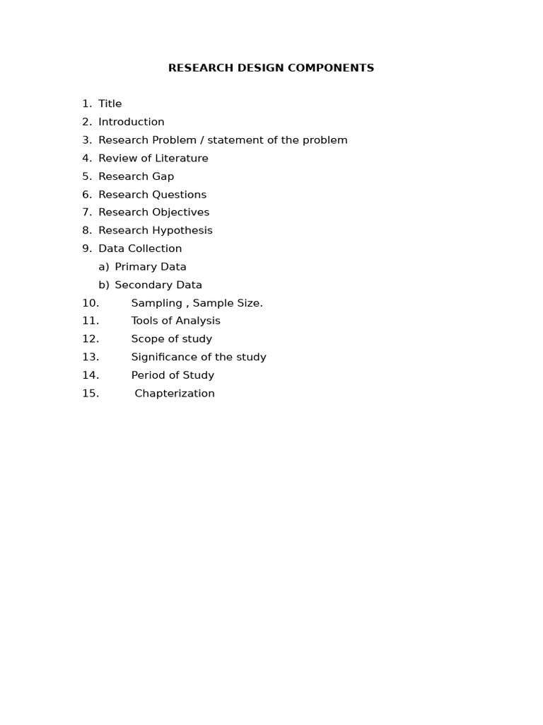 Research Design Components | PDF