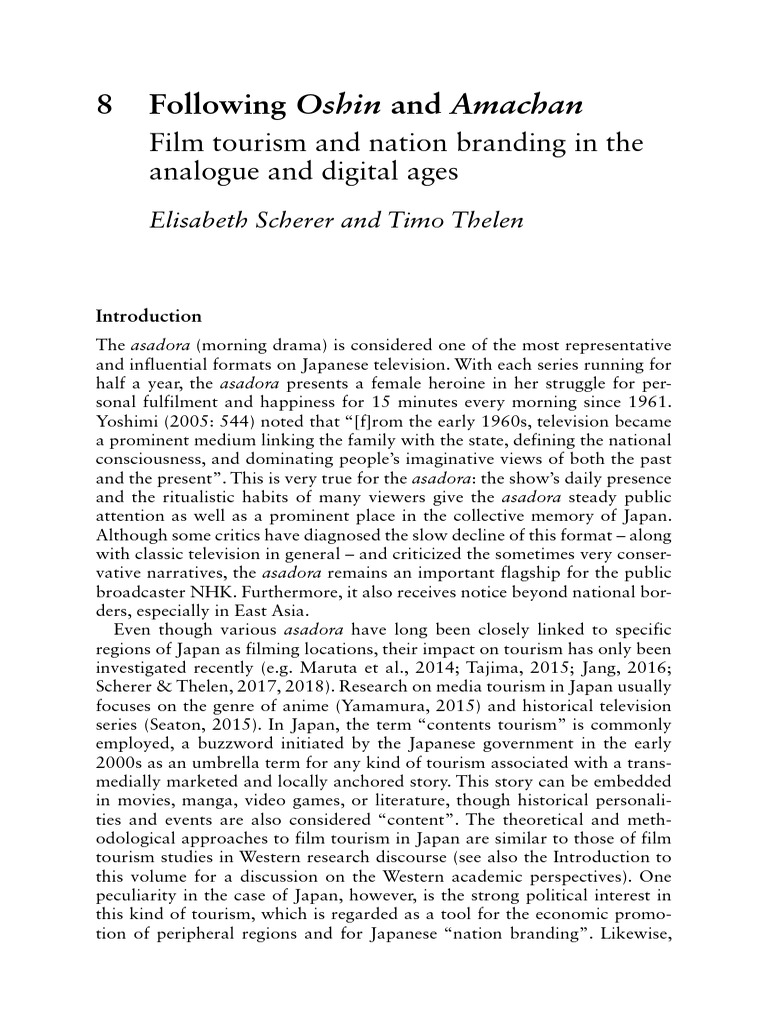Following Oshin and Amachan - Film Tourism and Nat | PDF | Tourism