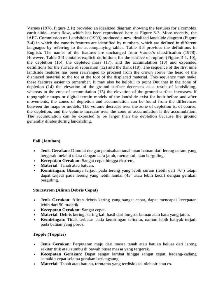 Jenis-Jenis Longsor dan Karakteristiknya | PDF
