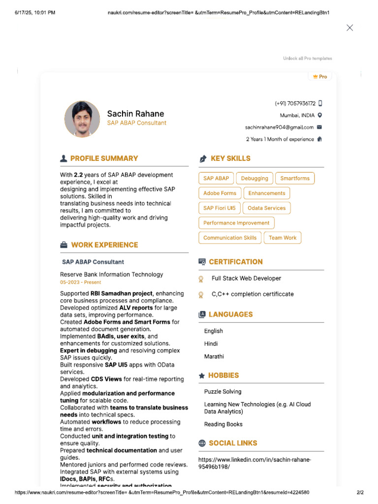 Resume 2 Compressed | PDF