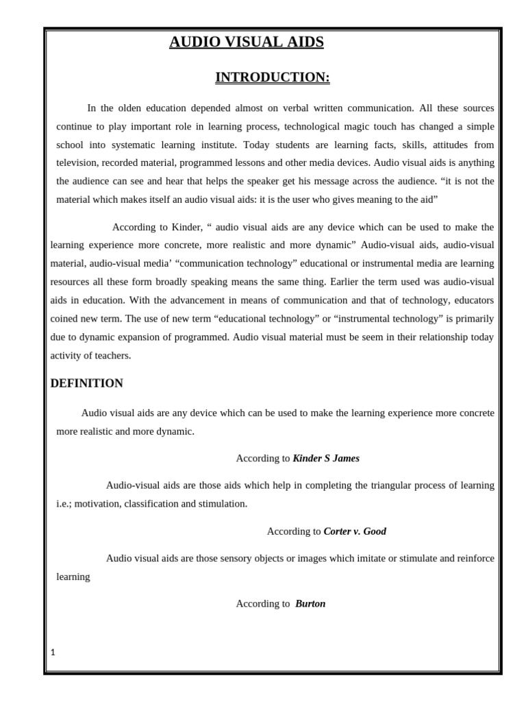 Audio Visual Aids: Kinder S James | PDF | Videotape | Videocassette ...