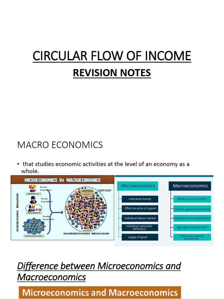Circular Flow of Income in Macroeconomics | PDF