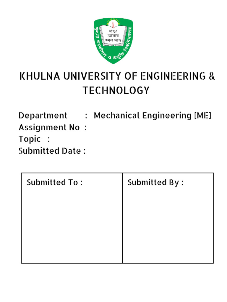 Assignment Cover (Universal) | PDF