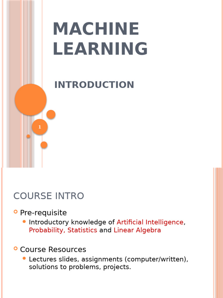01-Introduction To Machine Learning | PDF | Machine Learning ...