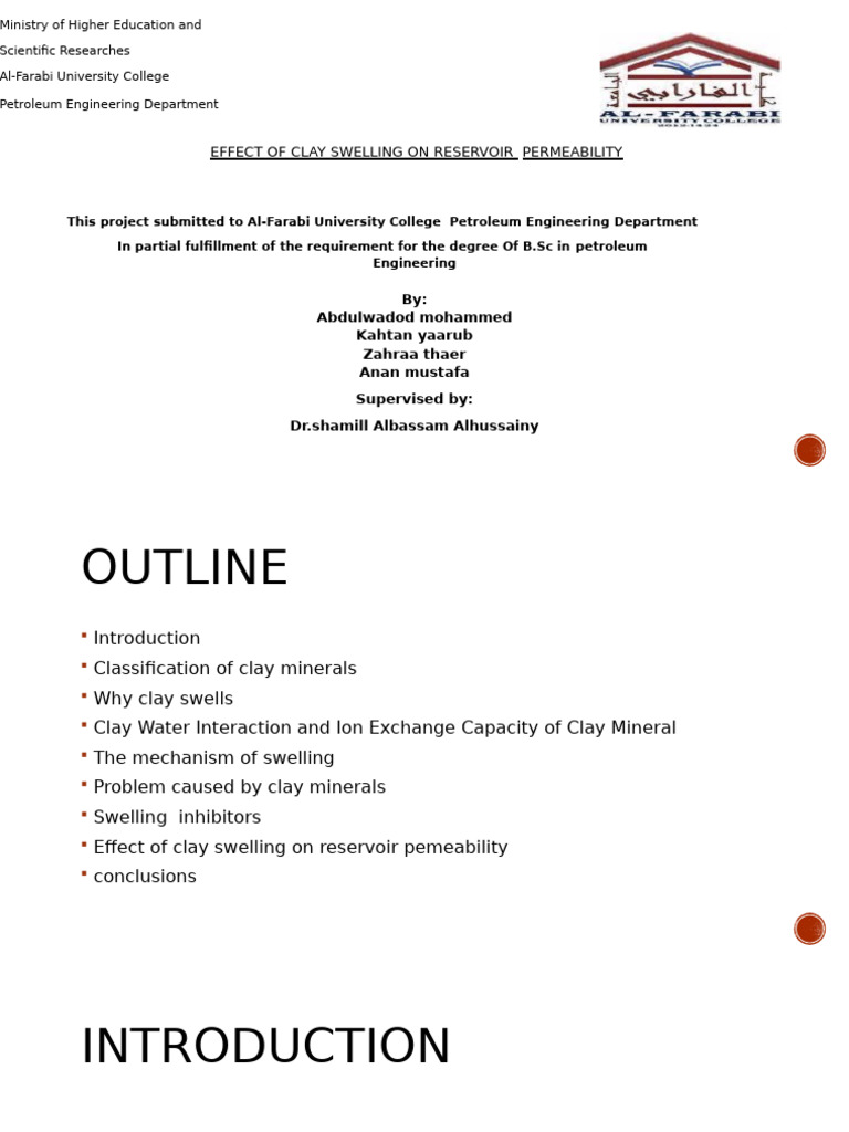Effect of Clay Swelling On Reservoir Permeability3.0 | PDF | Clay ...