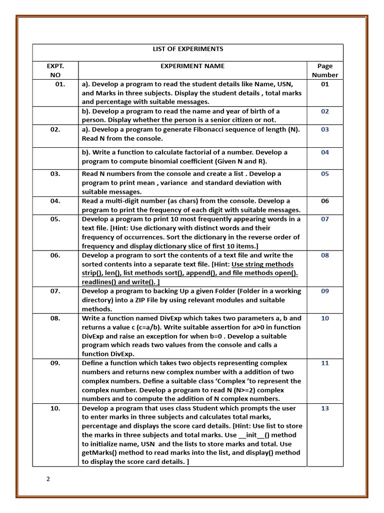 Python Lab Manual - 115758 - Removed | PDF | Zip (File Format) | Directory (Computing)