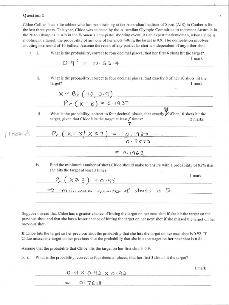 2016 Probability SAC Solution | PDF