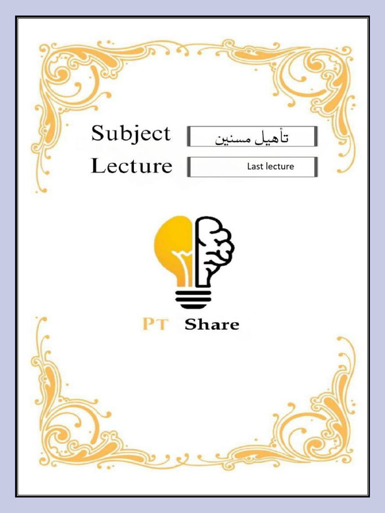 Lecture 6 Part 2 (PT Share) | PDF | Skeletal Muscle | Clinical Medicine